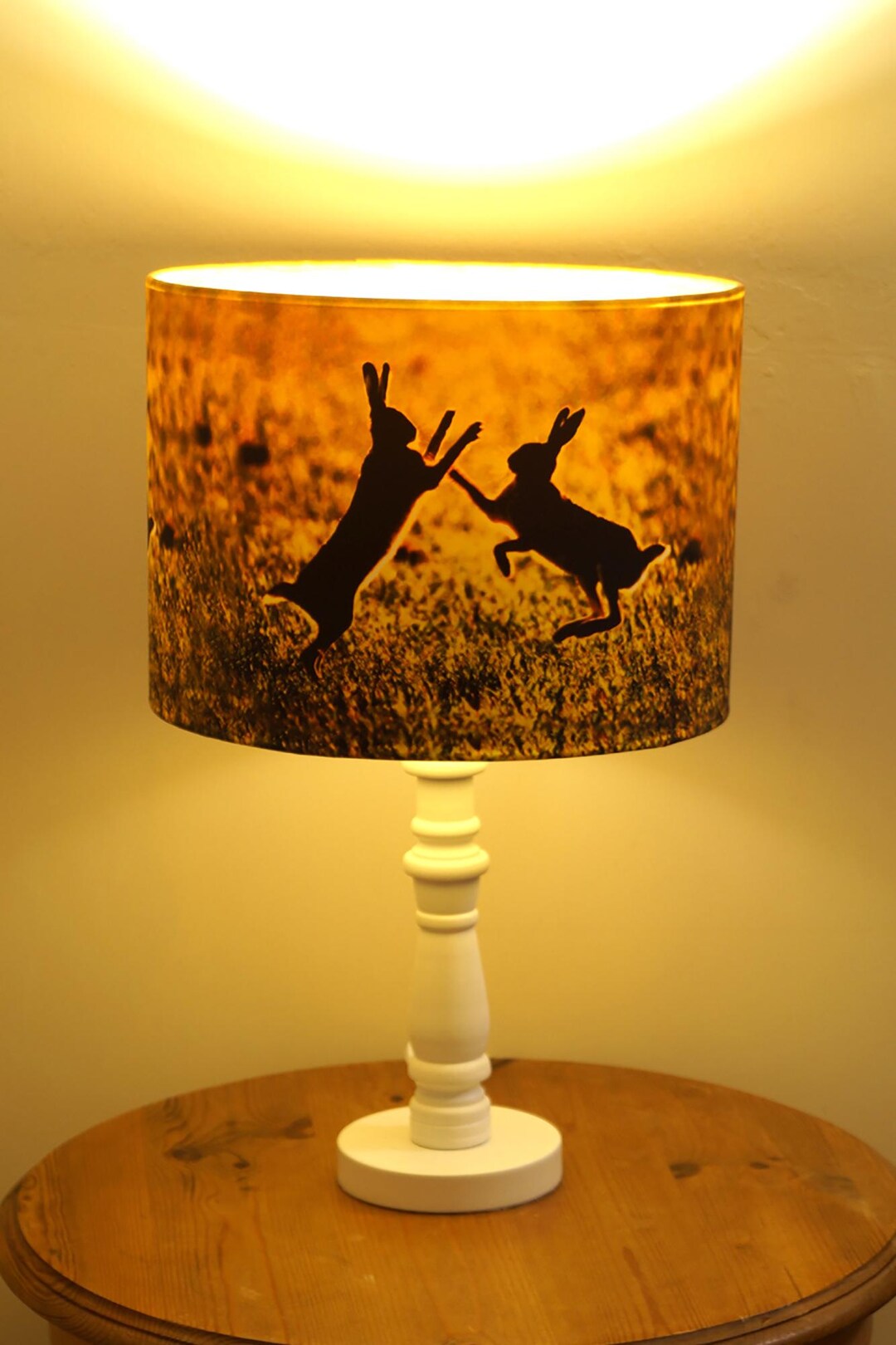Golden Hares Lampshade 30cm Drum Lamp Shade Hares Boxing Hare - Etsy