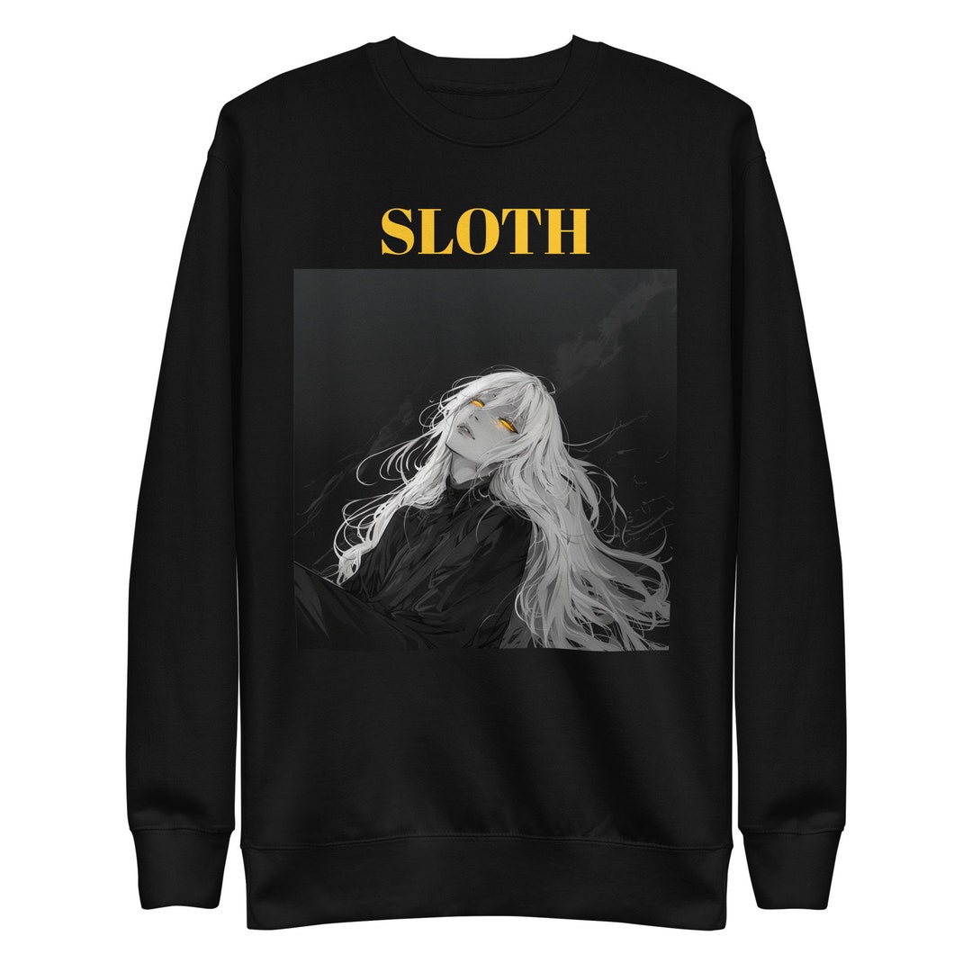 SLOTH Men Original Design Sweatshirt for Manga Lovers Anime Sweatshirt ...
