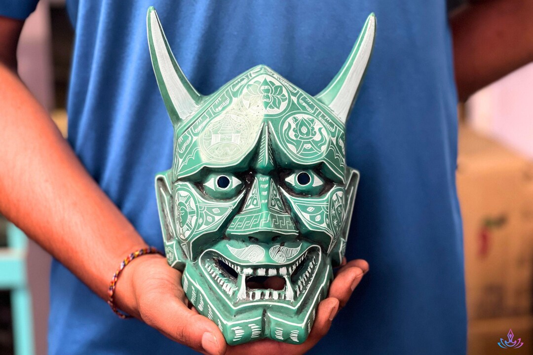 Handcrafted Mahakala Demon Mask Tibetan Protector Wall Art Unique Home ...