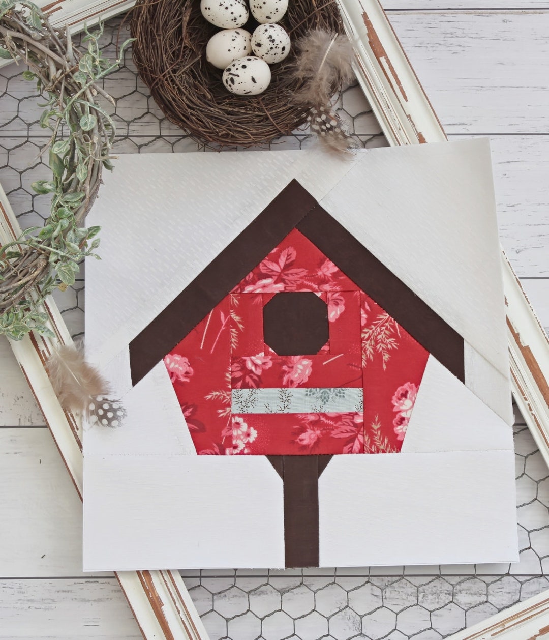 Bird House FPP Quilt Block PDF Pattern - 4 Block Sizes - Etsy