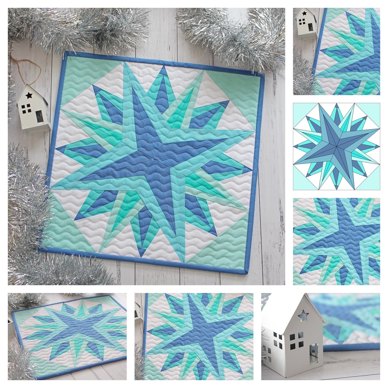 Flurry Mini Quilt - PDF Pattern - Etsy