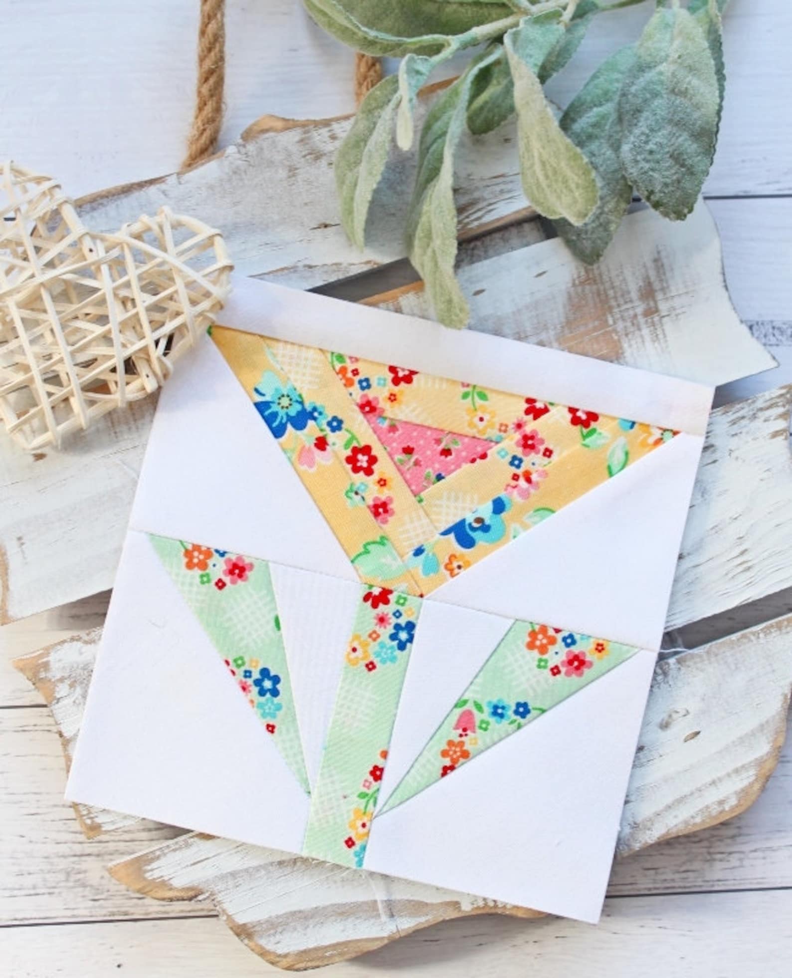 Log Cabin Flower Garden Mini Quilt - PDF Pattern - Etsy