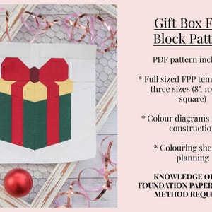 Gift Box FPP Quilt Block PDF Pattern - 3 Block Sizes - Etsy