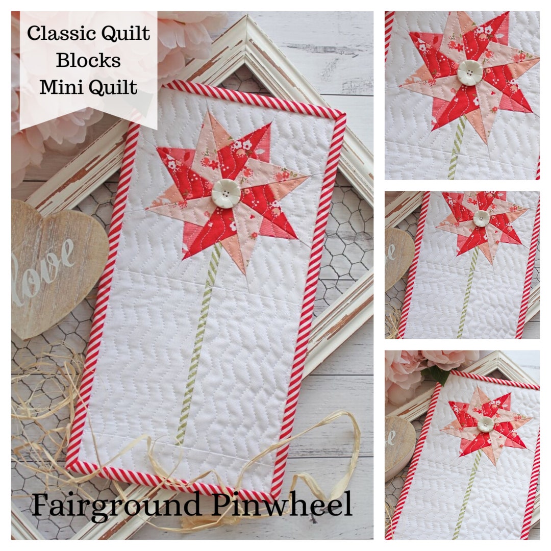Fairground Pinwheel Mini Quilt - PDF Pattern - Etsy