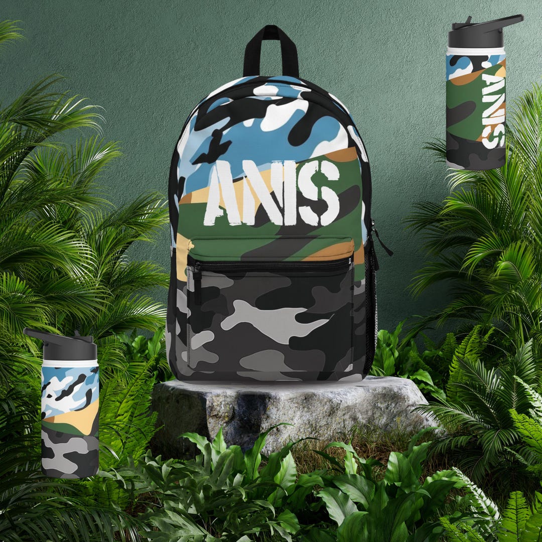 Backpack Camouflage Design I Come Back to School I Backpack School I ...