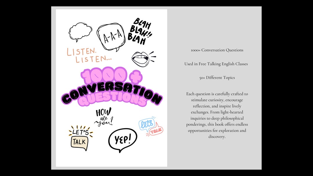 1000 Conversation Questions - Etsy