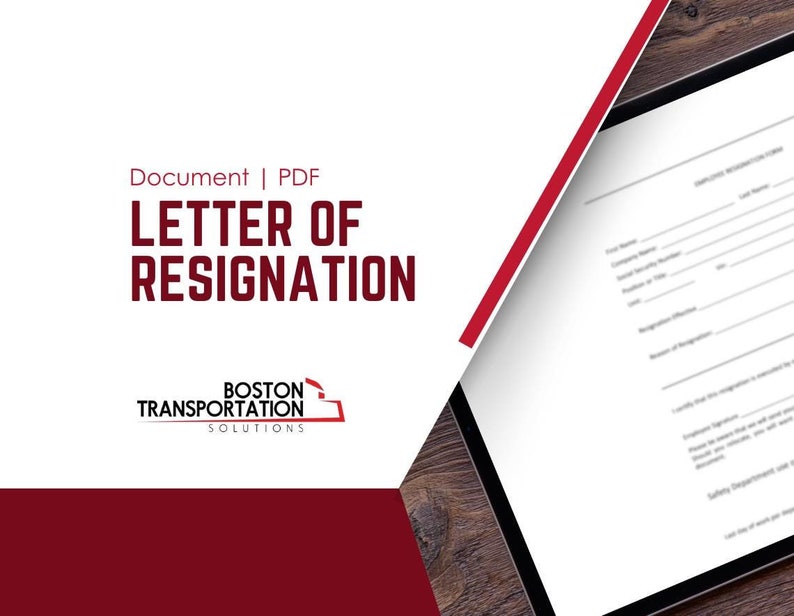 Letter of Resignation Template – Professional & Easy-to-use for Your ...