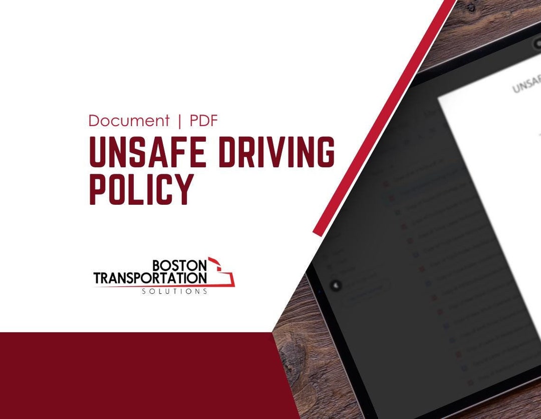 Unsafe Driving Policy Template | Workplace Safety & Driver Behavior Guidelines | Workplace ...