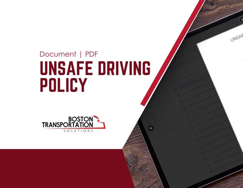 Unsafe Driving Policy Template | Workplace Safety & Driver Behavior ...