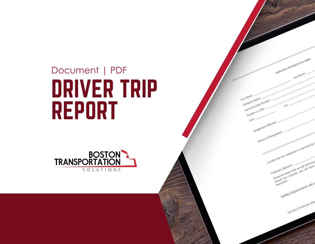 Driver Trip Report – Essential Log for Tracking Mileage, Expenses ...
