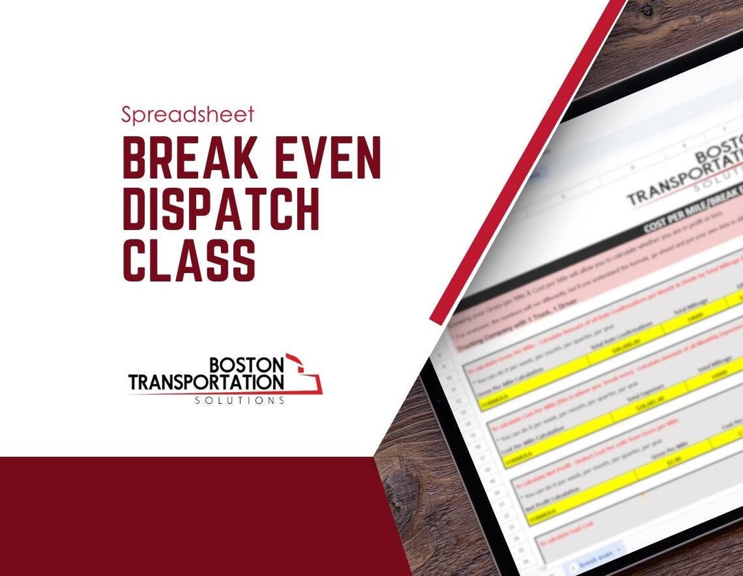Break Even Dispatch Class – Learn Profit Strategies for Trucking & Dispatching Success - Etsy