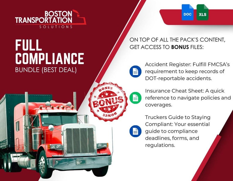 Full Compliance Pack | Safety Policies, Driver Application and Contract ...