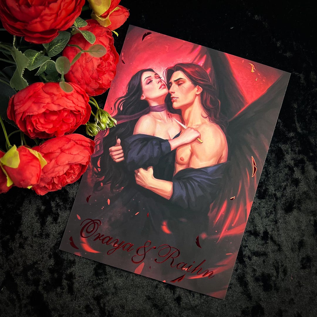 Oraya und Raihn Die Schlange und die Flügel der Nacht Kunstdruck - Etsy.de