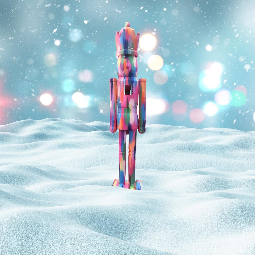 Rainbow Hand-painted Nutcracker - Etsy