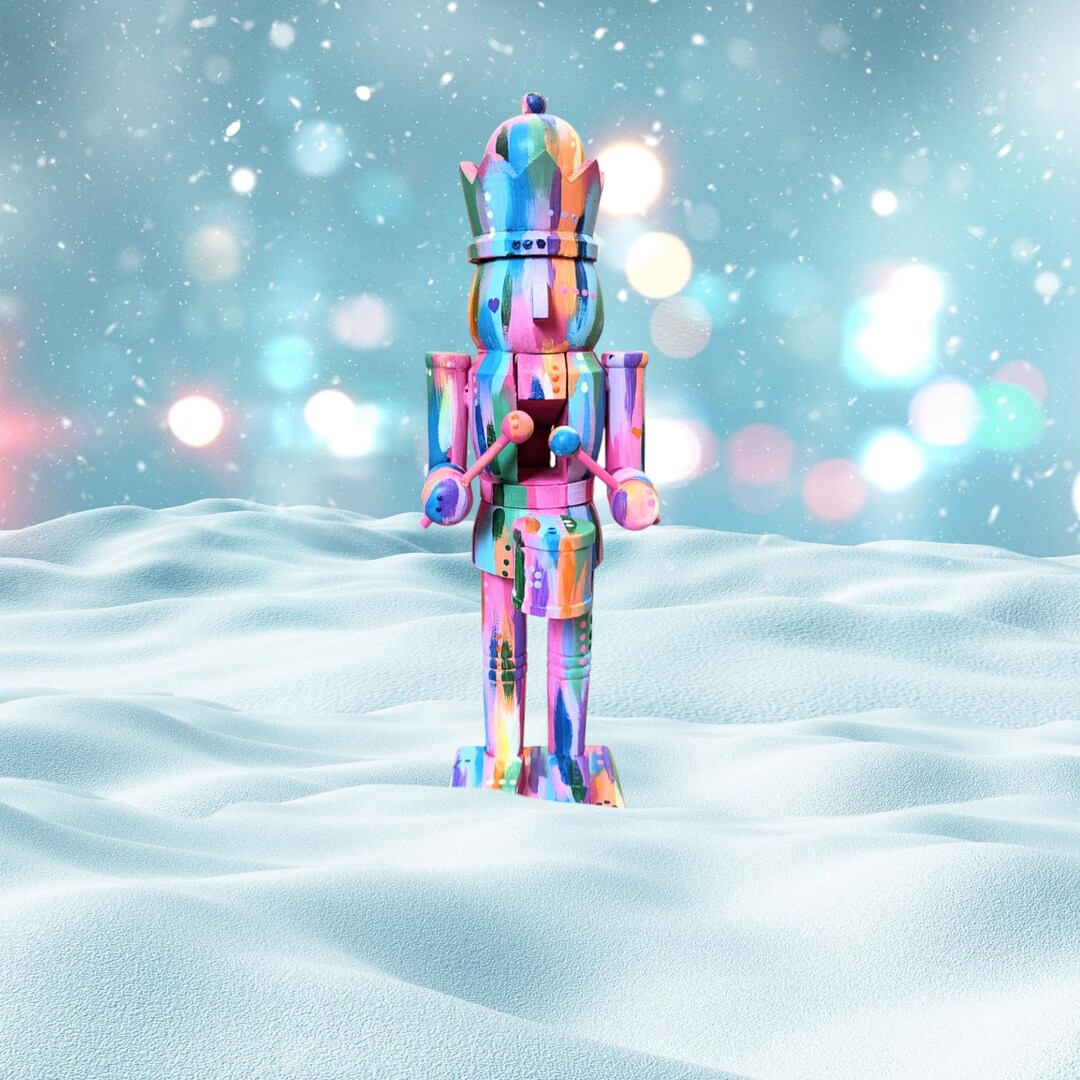 Rainbow Hand-painted Nutcracker - Etsy