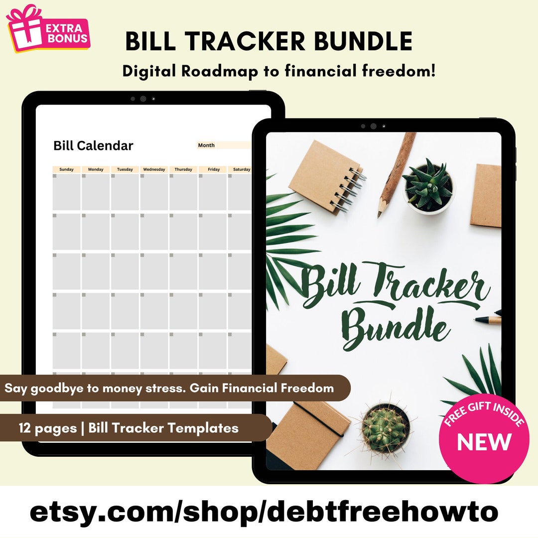 Bill Tracker Bundle Bill Tracker Template for Bill Payment Personal ...