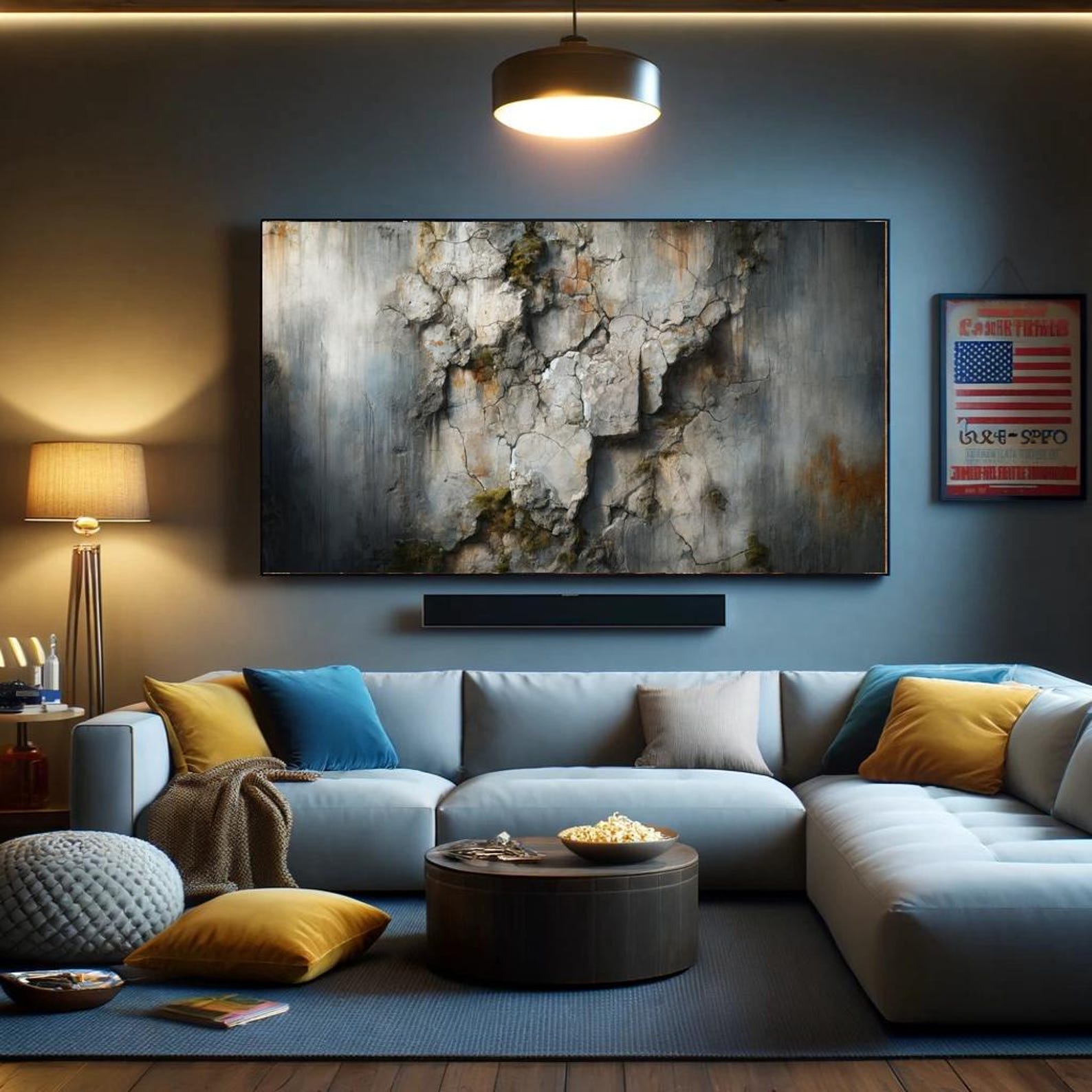 Frame TV Art | "concrete" | Digital Download for TV | AI Generated - Etsy