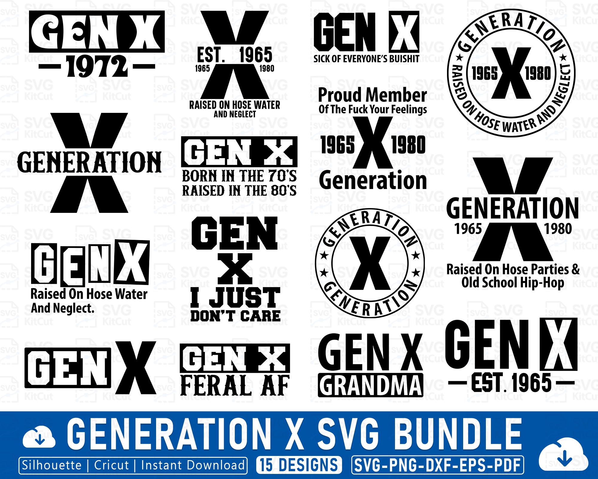 Generation X SVG Bundle: Retro Gen X Designs (digital Files for Cricut ...