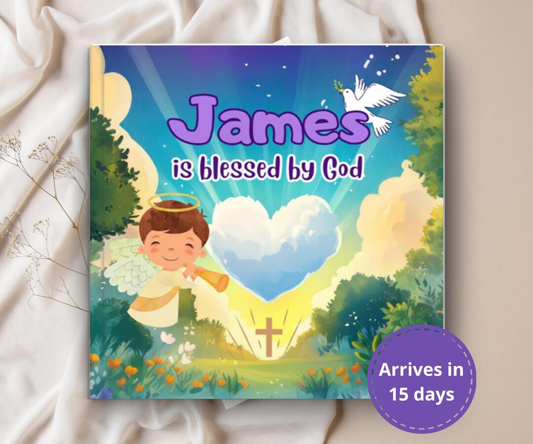 Personalized Christian Book | Blessed by God Baptism Gift, Biblical ...