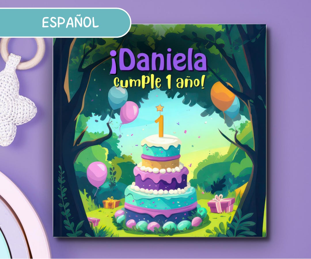 Personalized Spanish 1st Birthday Book, Custom Name Baby Gift - Etsy