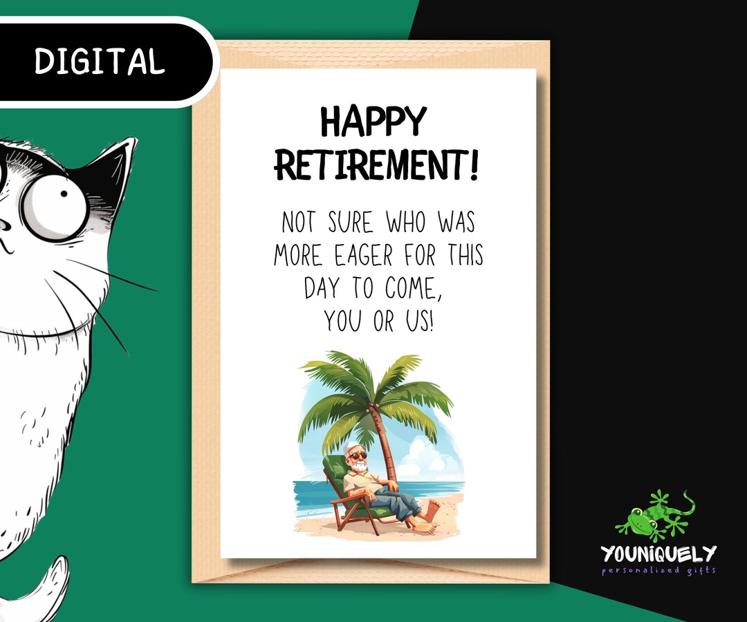 Funny Farewell Card for Coworker, Snarky Work Retirement Card, Office ...