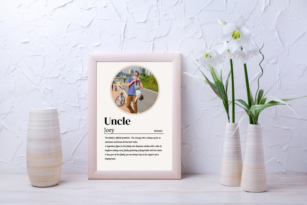 Uncle Gift, Personalized Print Uncle, Custom Uncle Photo Gift, Uncle ...
