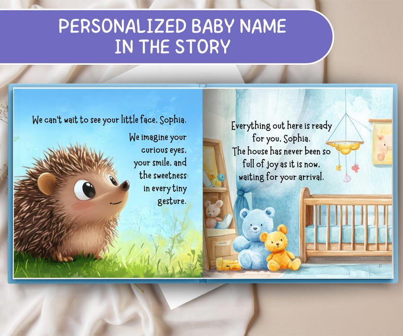 Custom Welcome Baby Book – Gift for Newborn, Baby Shower Elephant ...