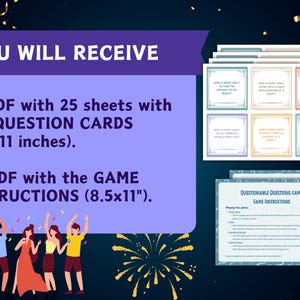 Party Questions Game, Who is Most Likely to Game Cards, Printable Fun ...