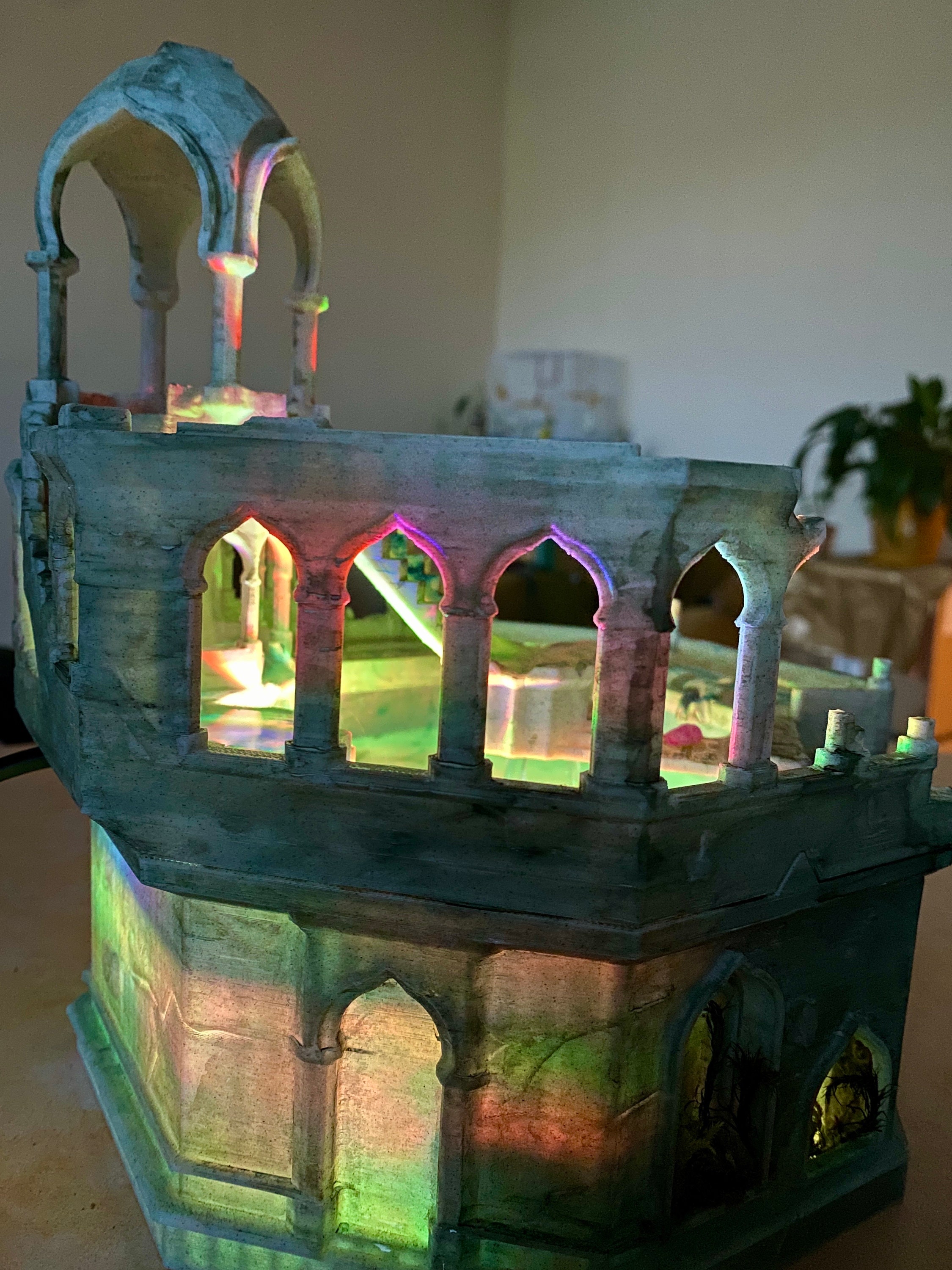 Table Lamp With Water Feature Meditation Fountain Waterfall Relaxing ...