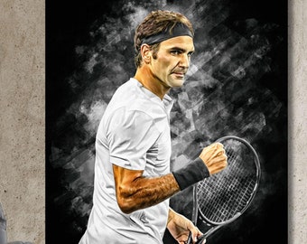 roger federer canvas