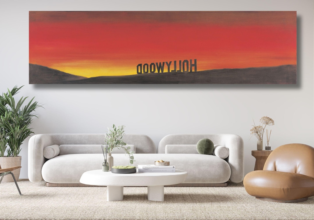 Hollywood by Edward Ruscha Quality Printframed Canvas Wall Art Poster ...