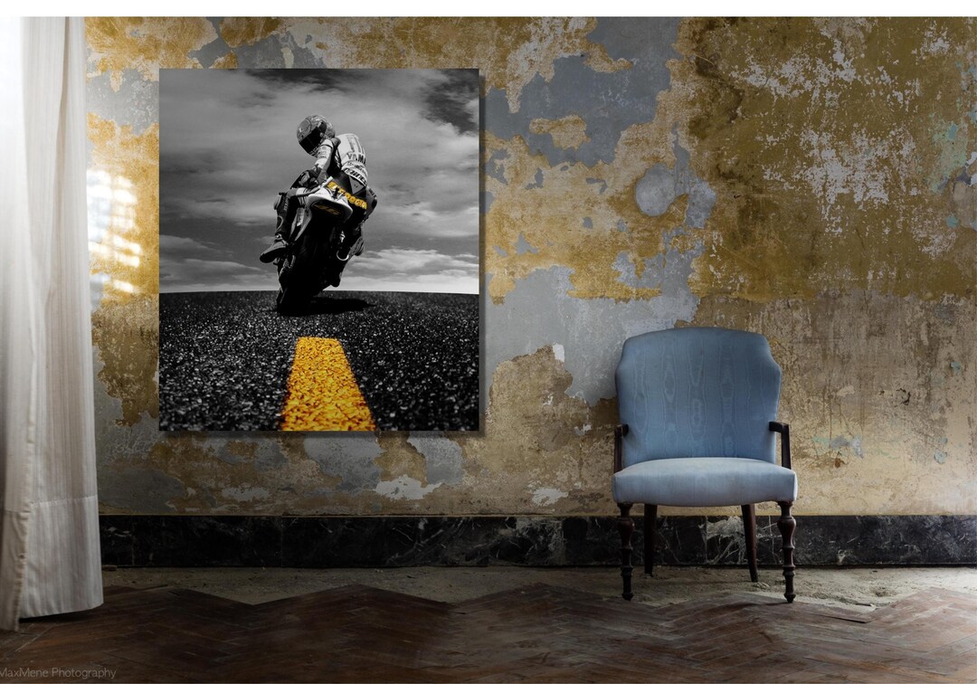Valentino Rossi Canvas Art: Motogp Poster, Man Cave Decor - Etsy