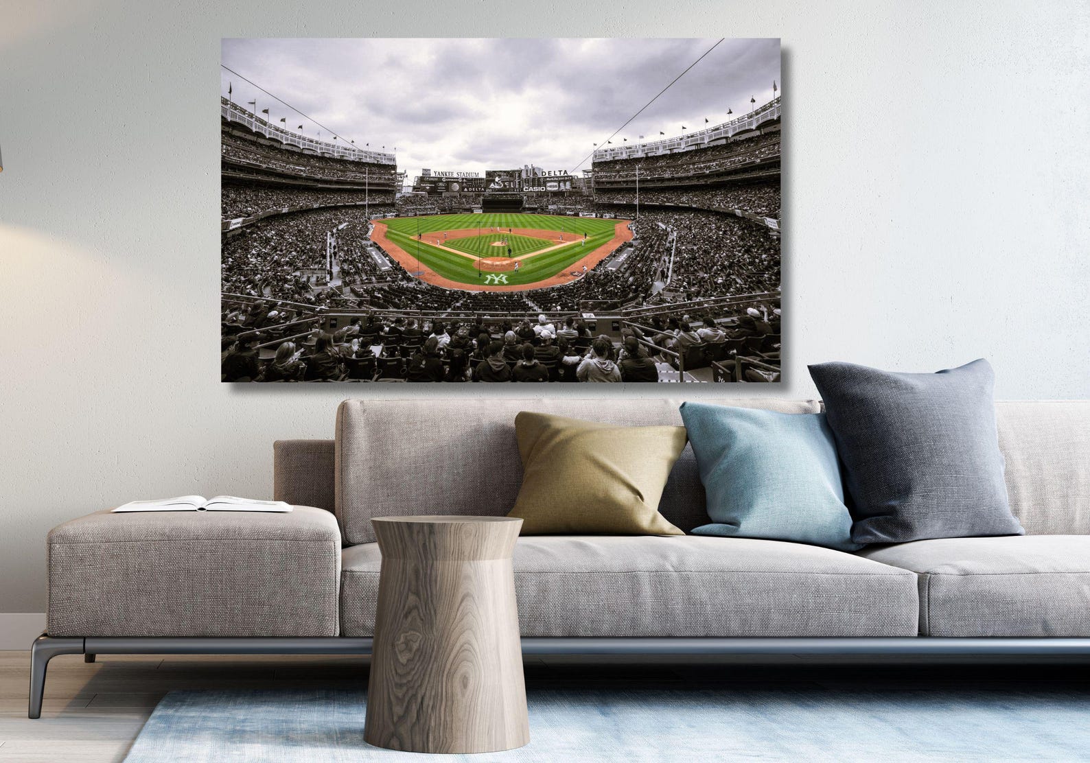 Yankee Stadium Canvas Print: Black and White Baseball Decor - Etsy