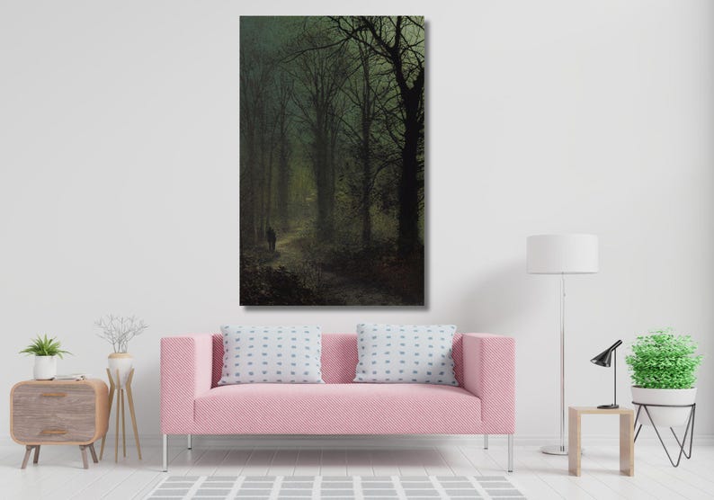 John Atkinson Grimshaw Thro' the Wood Ready to Hang Canvas Wall Art ...