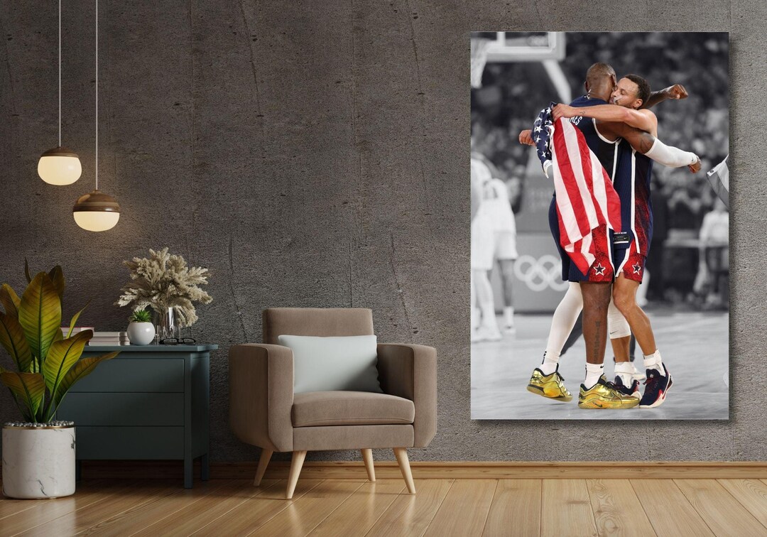 Stephen Curry USA National Team 2024 Champion Ready to Hang Canvas Wall ...