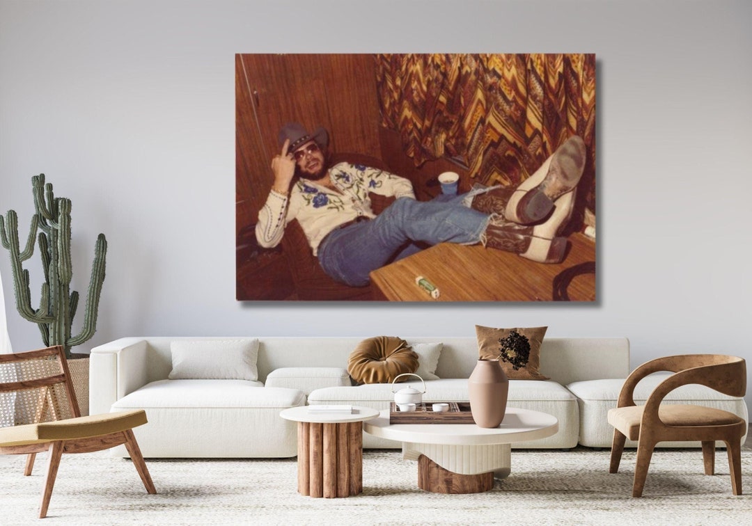 Hank Williams Ready to Hang Canvas , Hank Williams Middle Finger Poster ...