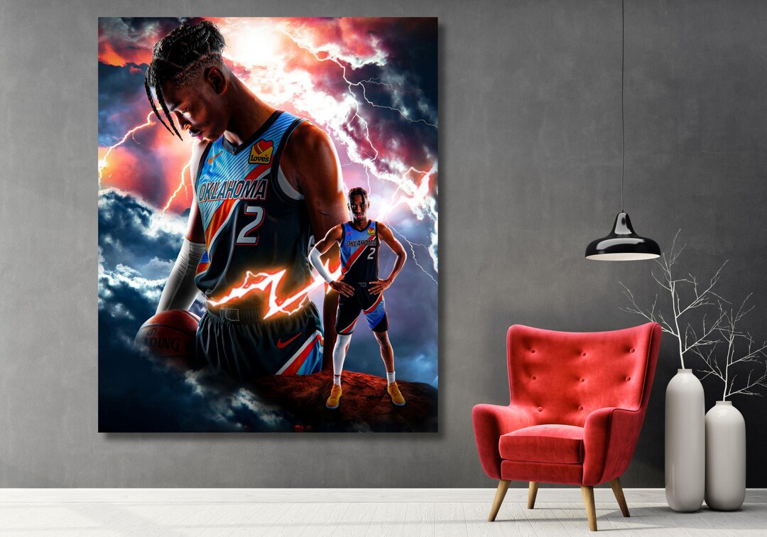 Shai Gilgeous-alexander Poster Shai Gilgeous-alexander Canvas Wall Art ...