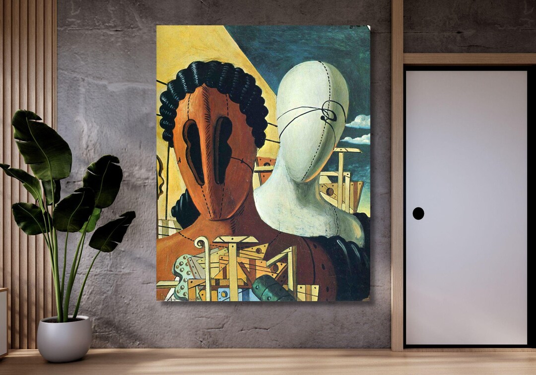 Giorgio De Chirico 'the Two Masks' Canvas Art Print, Cubism Home Decor ...