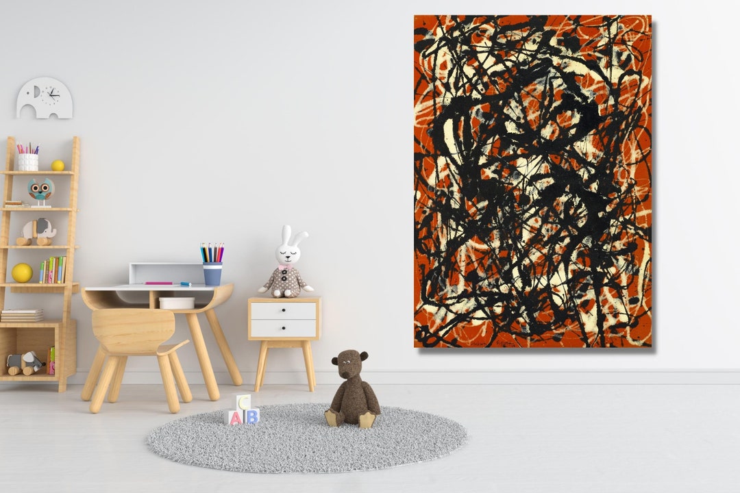 Jackson Pollock Canvas Print: Drip Technique Abstract Art, Ready to ...