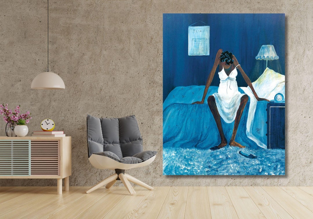 Blue Monday by Annie Lee Quality Print Framed Canvas Wall Art , Poster ...