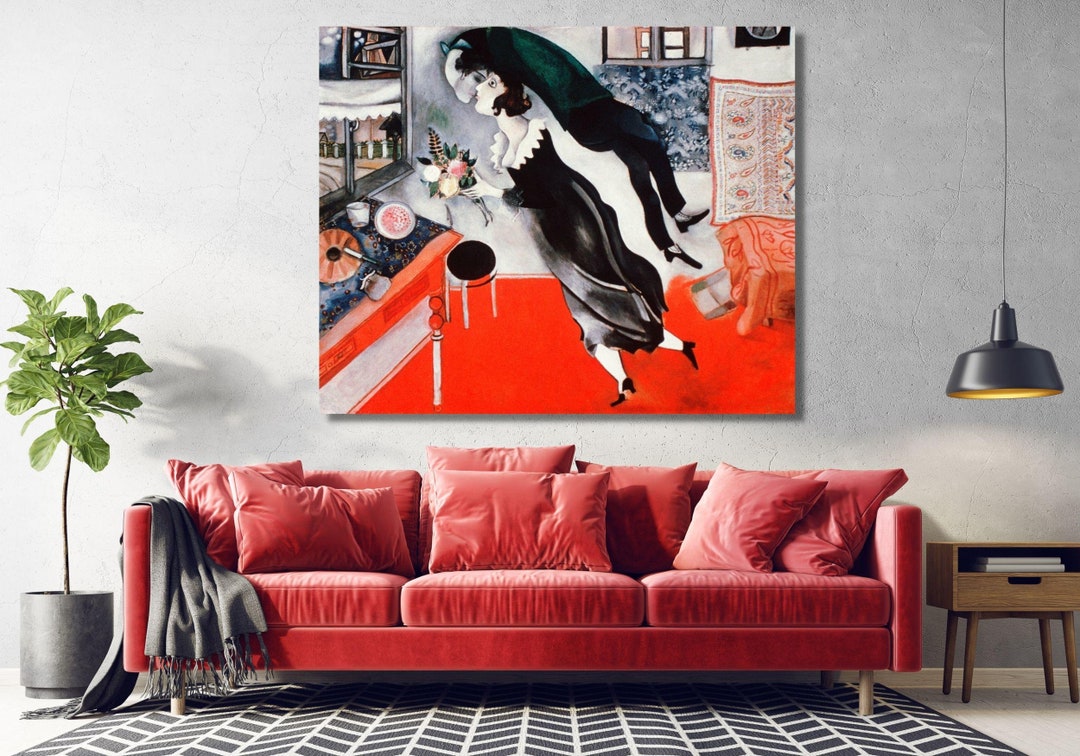 Marc Chagall 'the Birthday' Canvas Print: Naive Art Home Decor, Ready ...