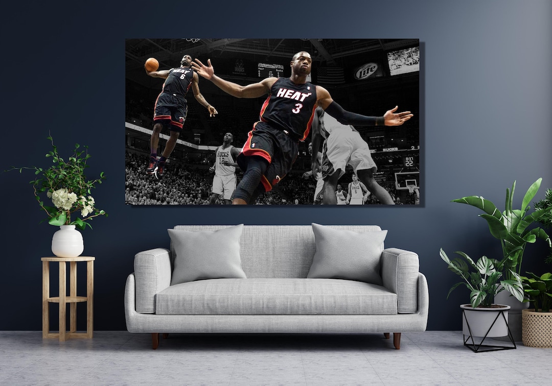 Lebron James & Dwayne Wade Iconic Moment ,lebron James Dunk Ready to ...