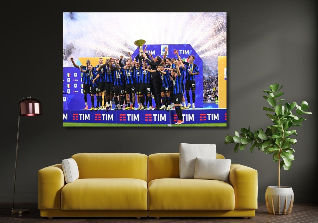 Inter Milan 2024 Champions Canvas Print: Guiseppe Meazza Stadium Art - Etsy