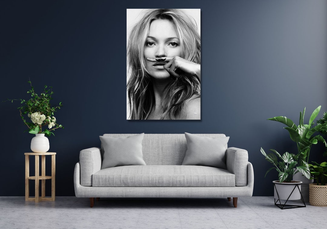 Kate Moss Poster Kate Moss Ready to Hang Canvas Wall Art Fashion Print ...