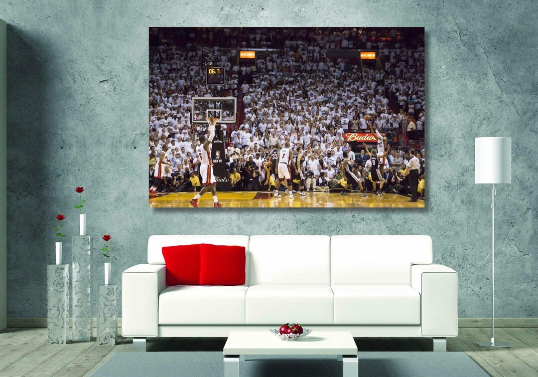 Ray Allen Last Shot Buzzer Beater Ready to Hang Canvas Wall Art ,ray ...