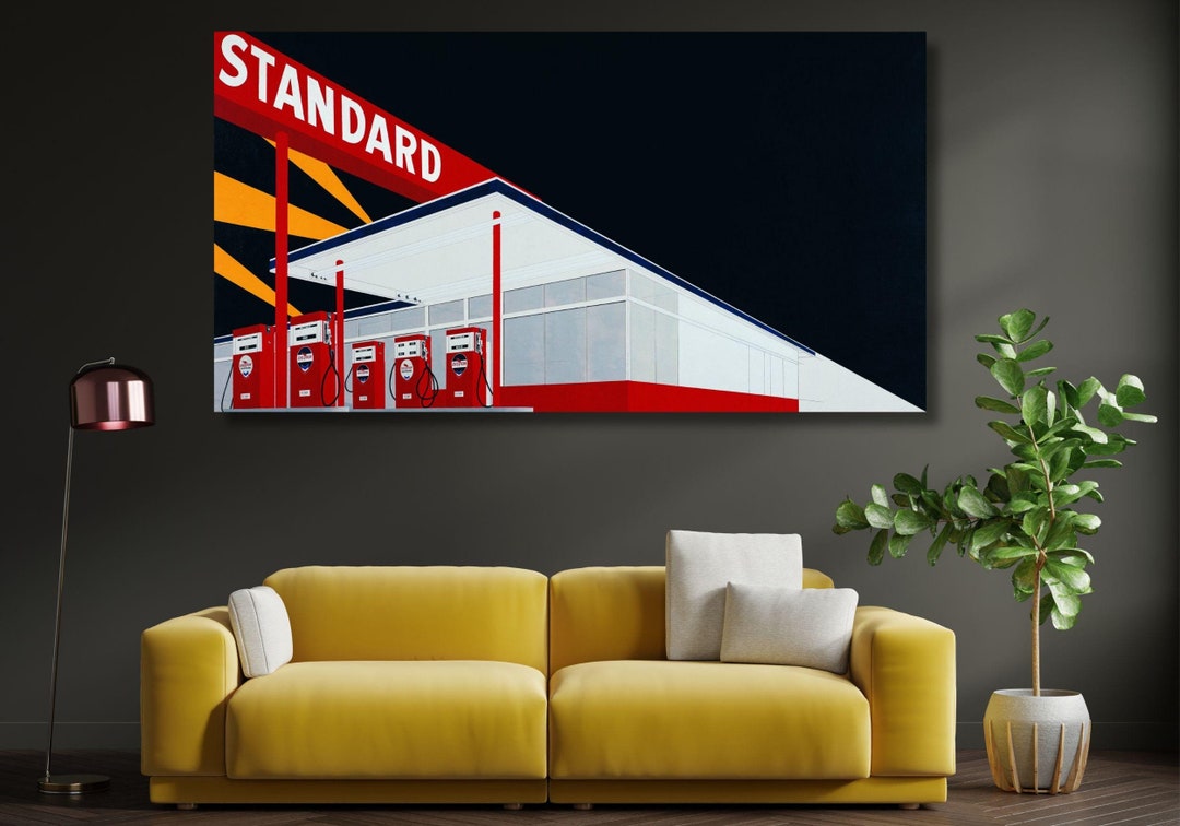Standard Station by Ed Ruscha Quality Printframed Canvas Wall Art ...