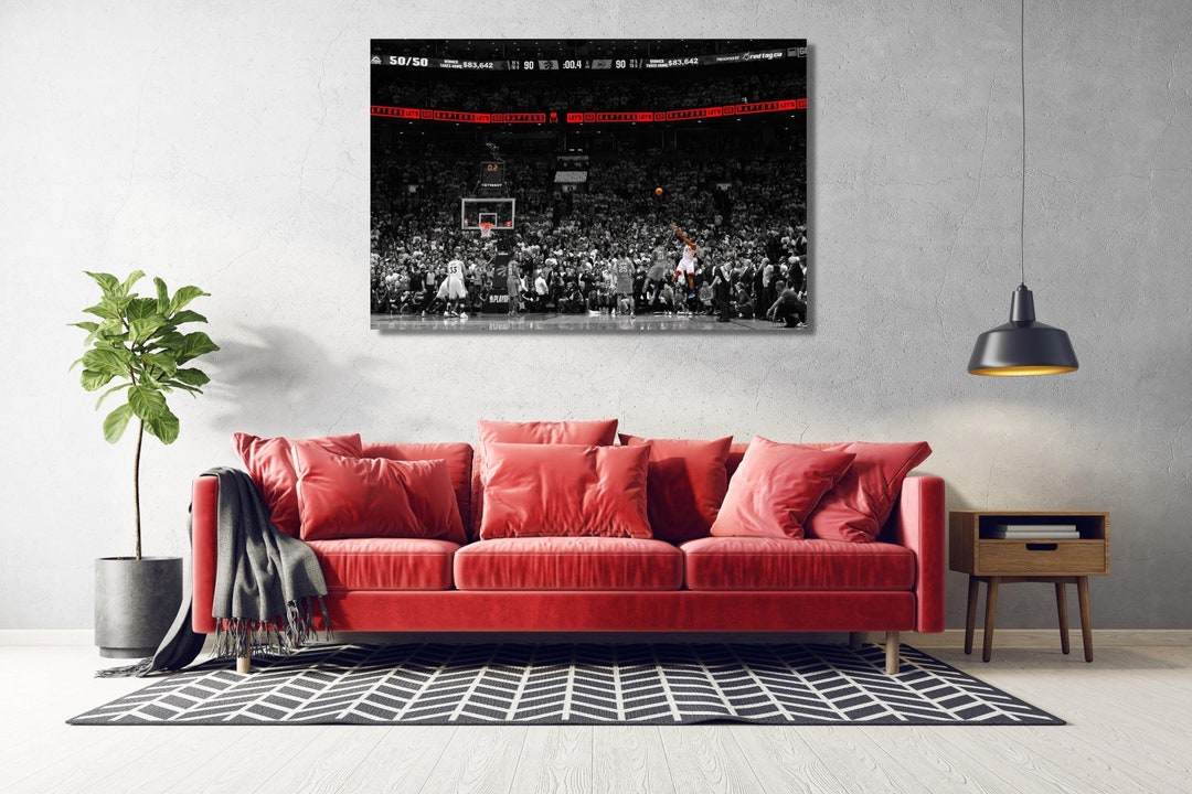 Kawhi Leonard Buzzer Beater Ready to Hang Canvas Wall Art,toronto ...