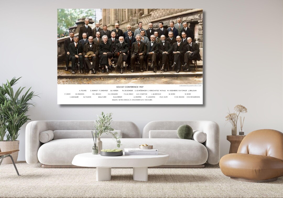 Solvay Conference 1927 Canvas Print: Vintage Physics Poster - Etsy
