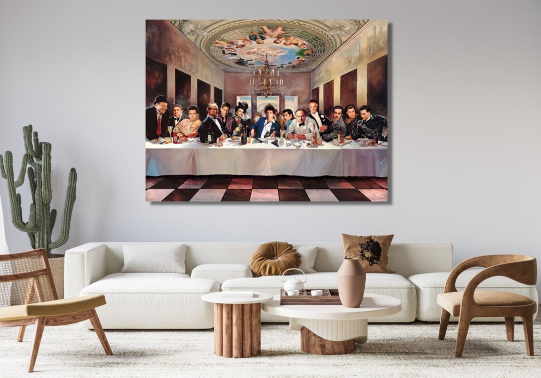 Movie Gangsters Last Supper Ready to Hang Canvas Wall Art,gangsters ...