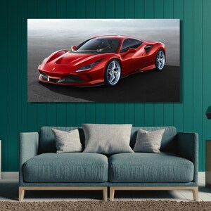 Red Ferrari Canvas Print: Sport Car Wall Art - Etsy